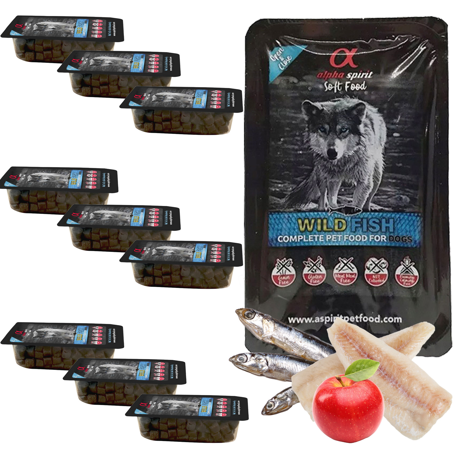 ALPHA SPIRIT Karma półmiękka dla psa WILD FISH 10x200g ryba | PSY ...