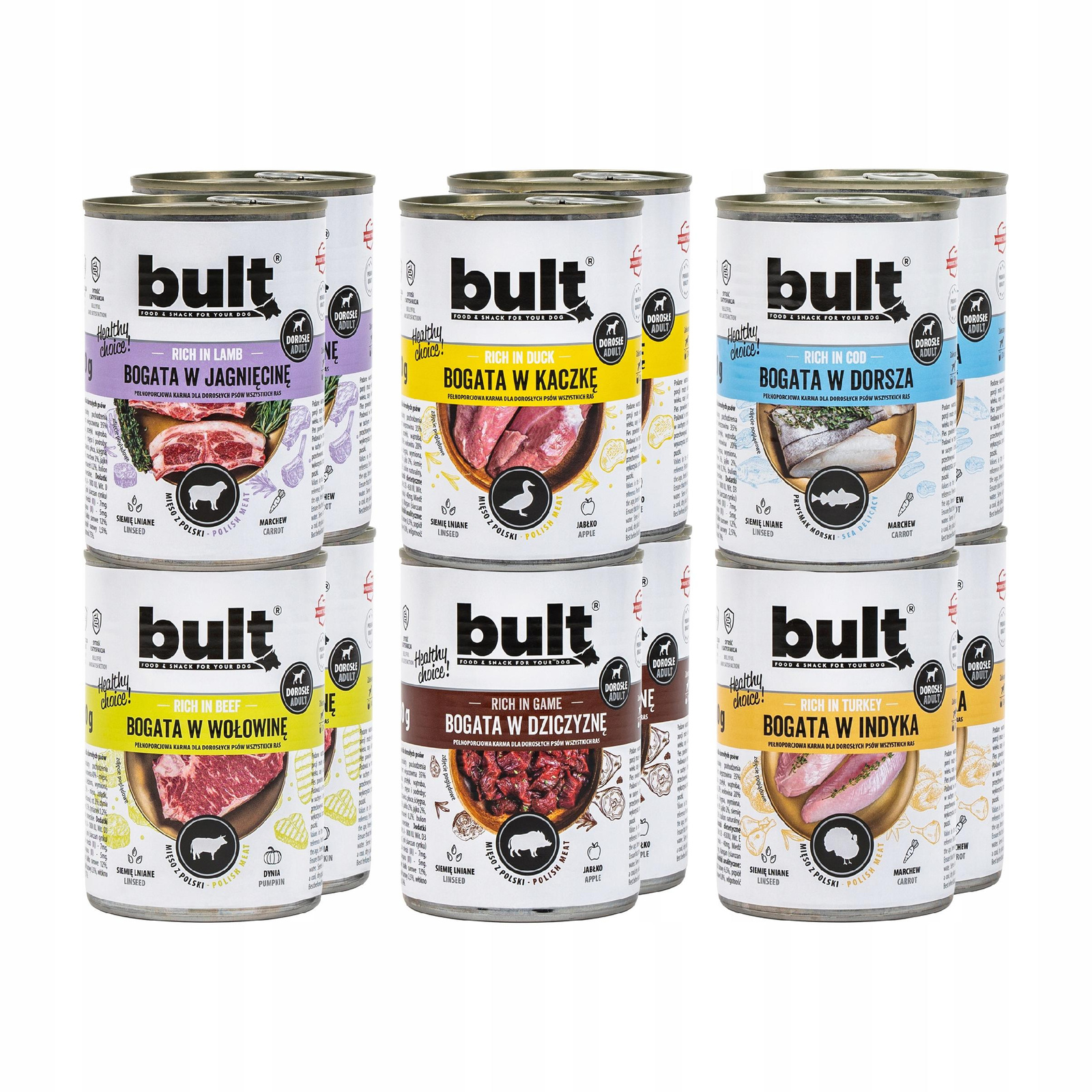 BULT Karma mokra dla psa MIX Smaków 12x400g Zestaw | PSY \ Karmy dla ...